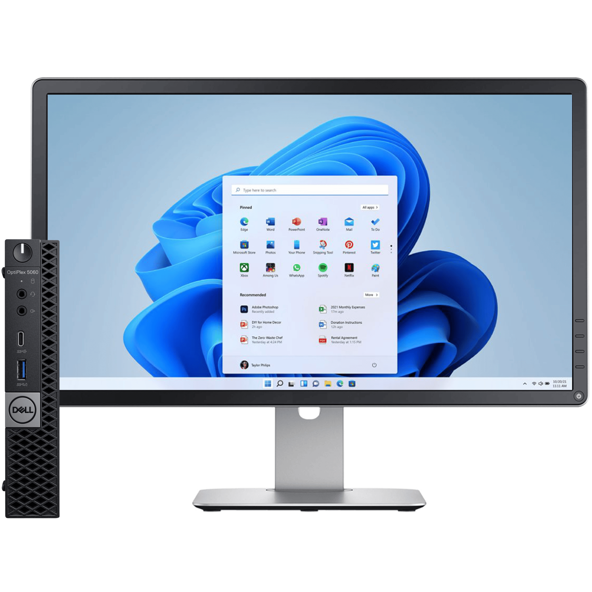 Dell OptiPlex 5060 Intel i5, 8th Gen Micro Desktop with 19" Monitor ...