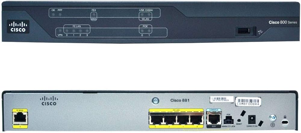 Cisco 881G Isr Router - Used Router (Used) – Asetos Computers